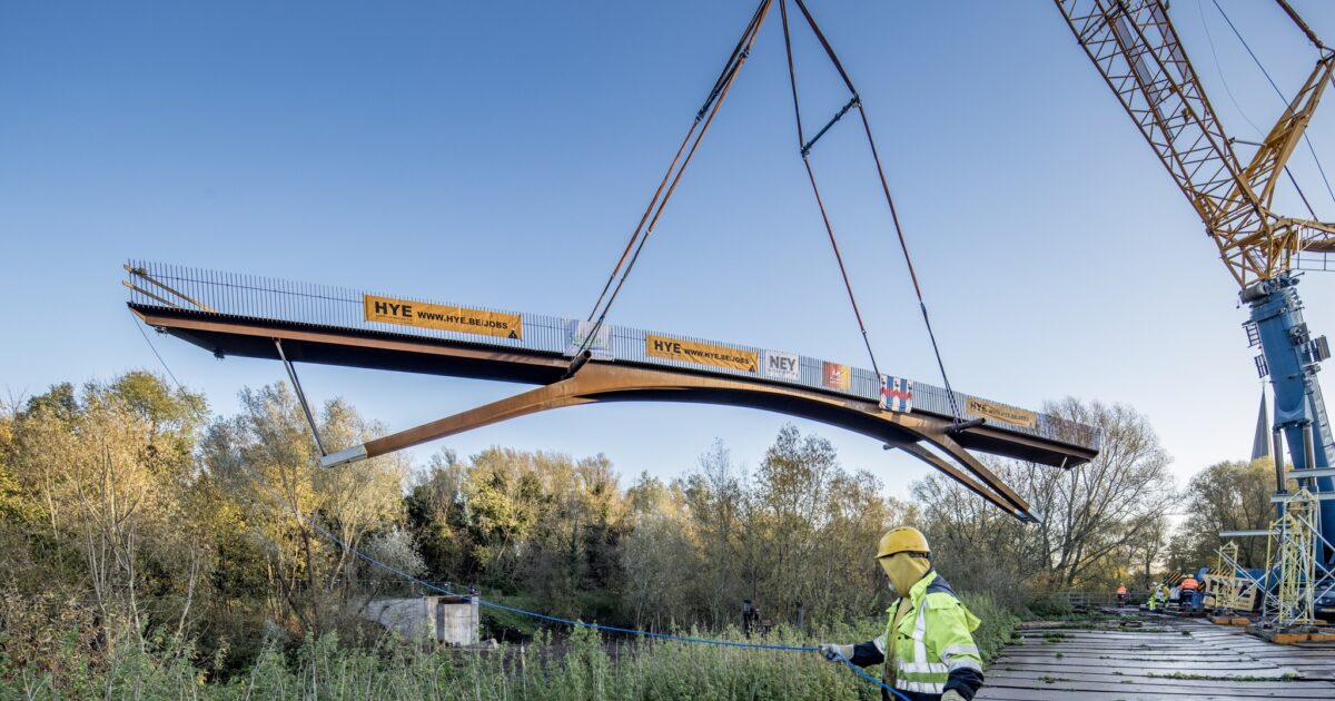 Nieuwe wandel- en fietsbrug | Nationaal Park Scheldevallei